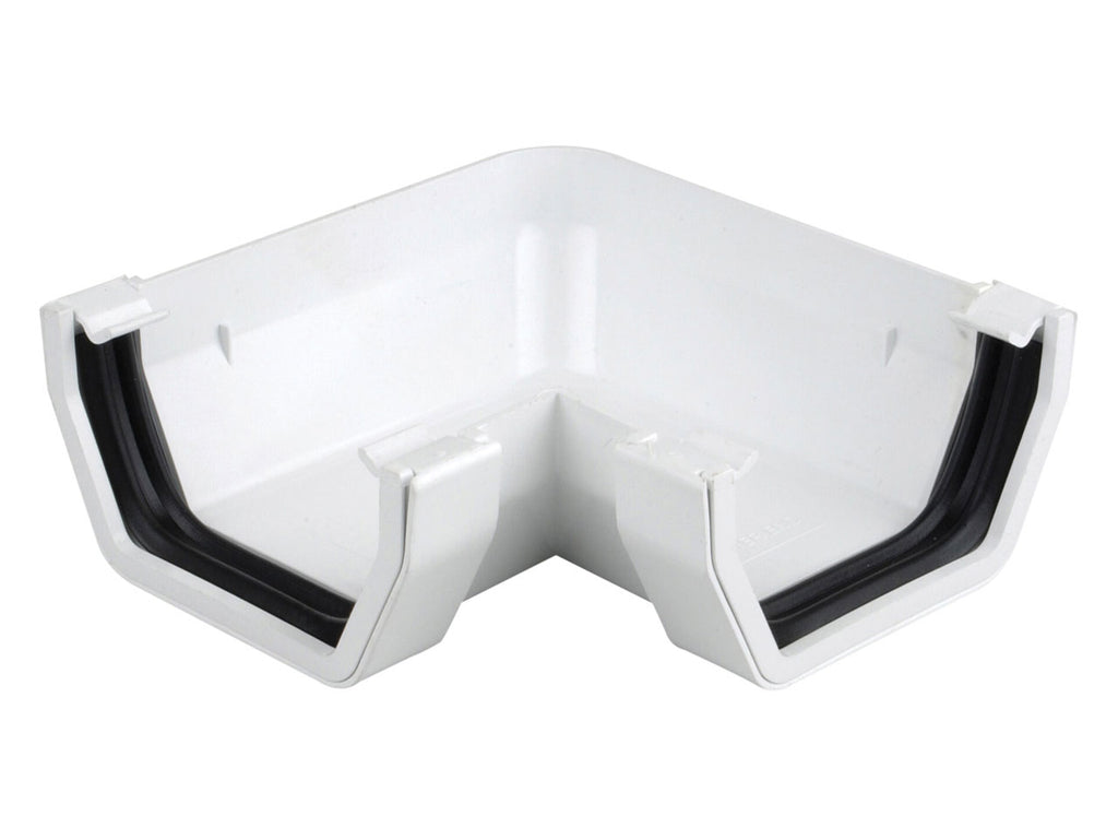 4T803 - Osma 100mm Square Line Gutter 90 Degree Angle – gutters.co.uk